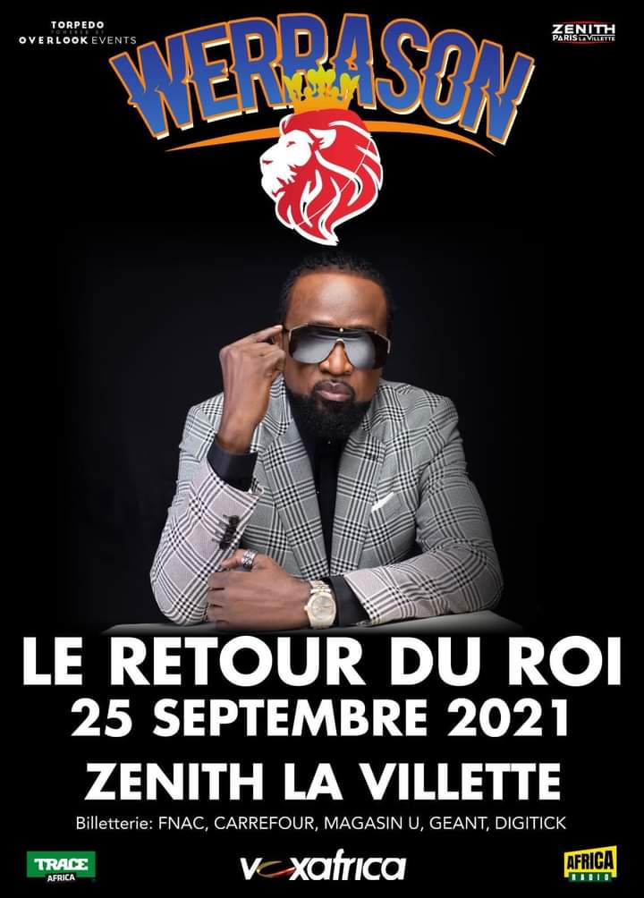 Musique : Werrason reporte son spectacle au Zénith de Paris pour le 25 ...